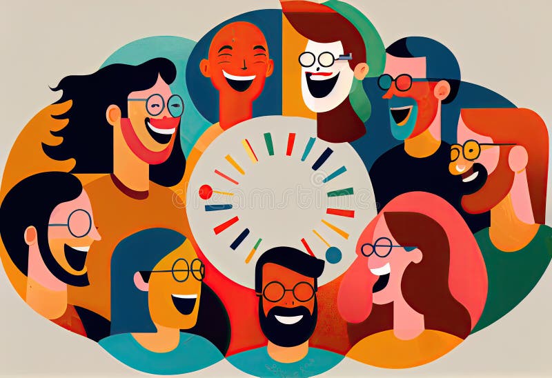 World Laughter Day Flat Colored Design of Happy People, Graphic Design ...