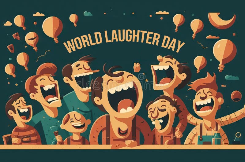 World Laughter Day Graphic Illustration Background Stock Illustration ...