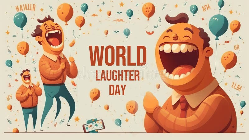 World Laughter Day Graphic Illustration Background Stock Illustration ...