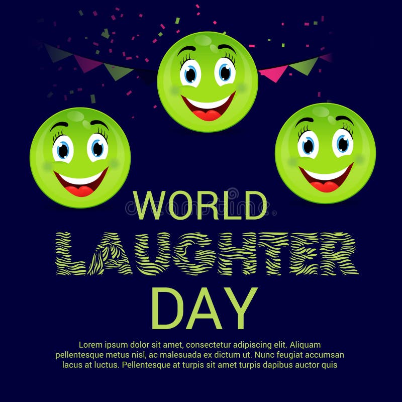 World Laughter Day. stock illustration. Illustration of banner - 91493571