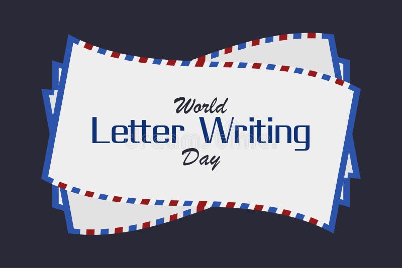 World Letter Writing Day Typography on the Envelope Symbol. Stock ...