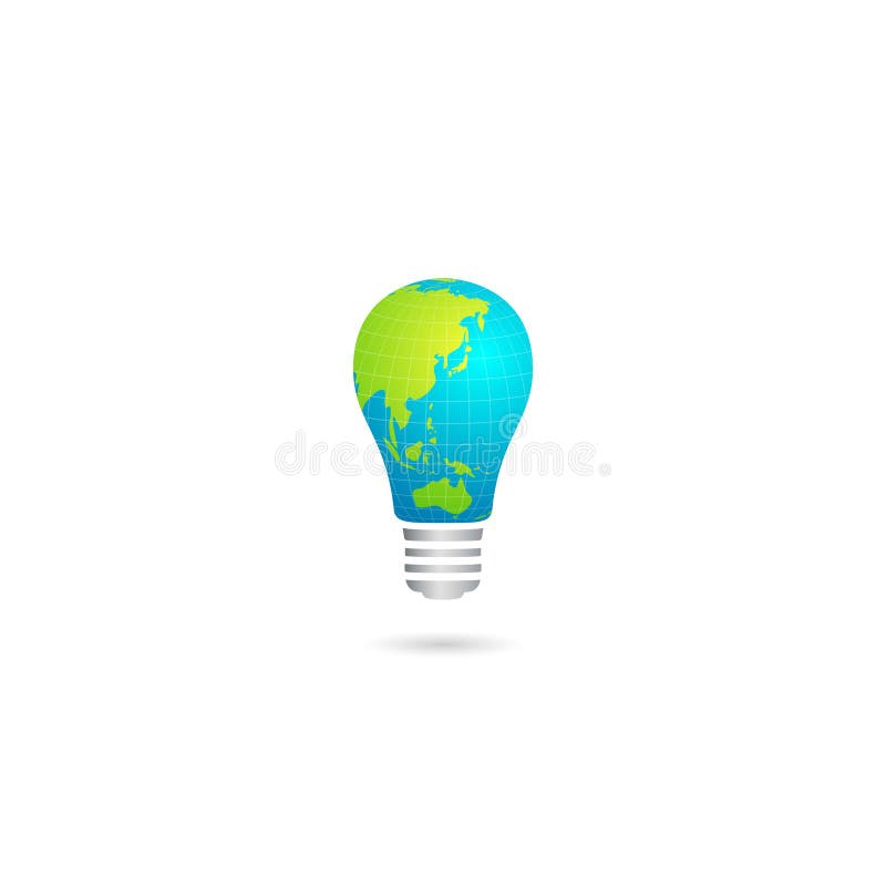 World light bulb stock vector. Illustration of global - 177012698