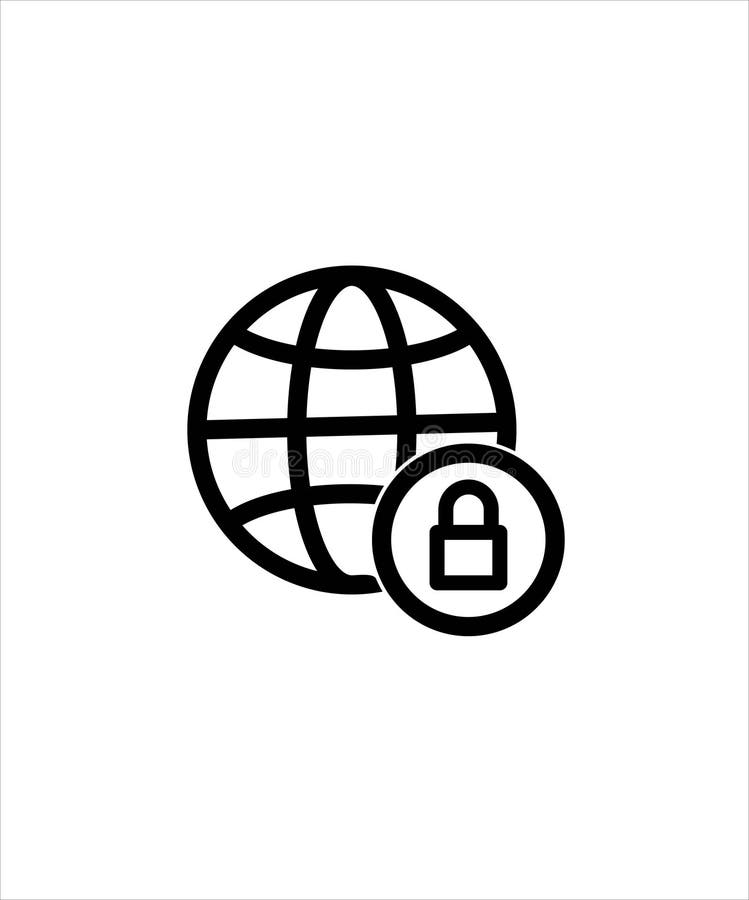 World Lock Flat Icon,vector Best Flat World Lock Icon. Stock Vector ...