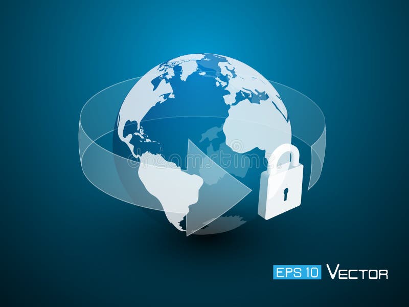 World lock security stock vector. Illustration of information - 91949789