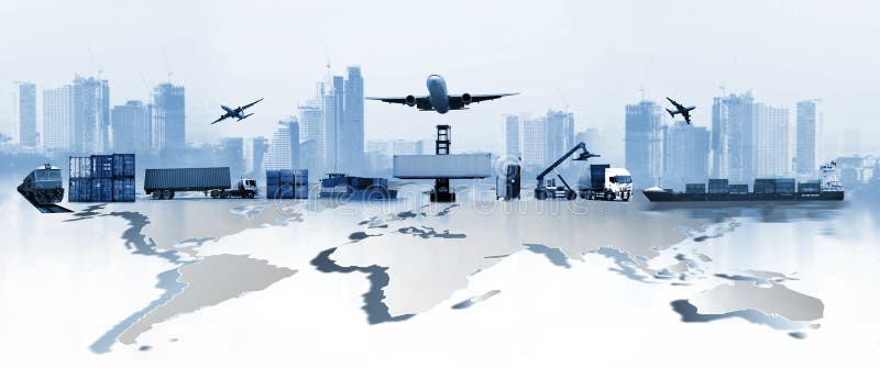 The World Logistics Background or Transportation Stock Illustration ...