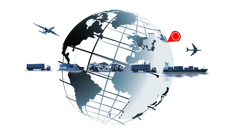 The World Logistics Background or Transportation Stock Illustration ...