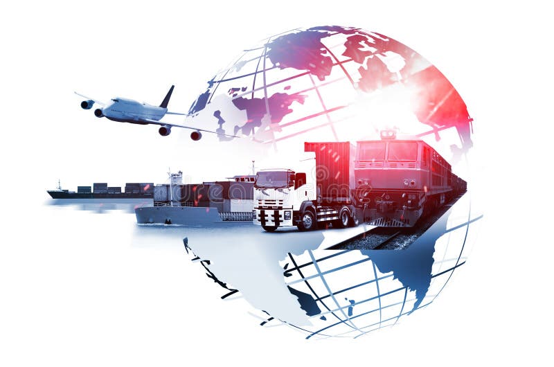 The World Logistics Background or Transportation Stock Illustration ...