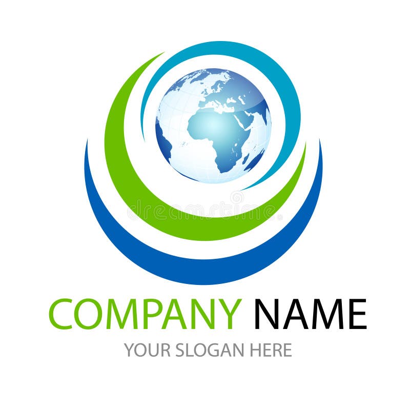 Green world logo stock vector. Illustration of white - 12507222