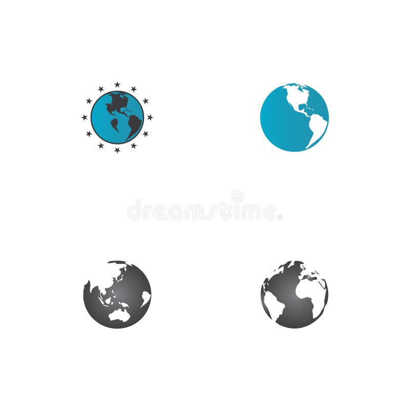 World Logo Template Illustration Stock Vector - Illustration of company ...