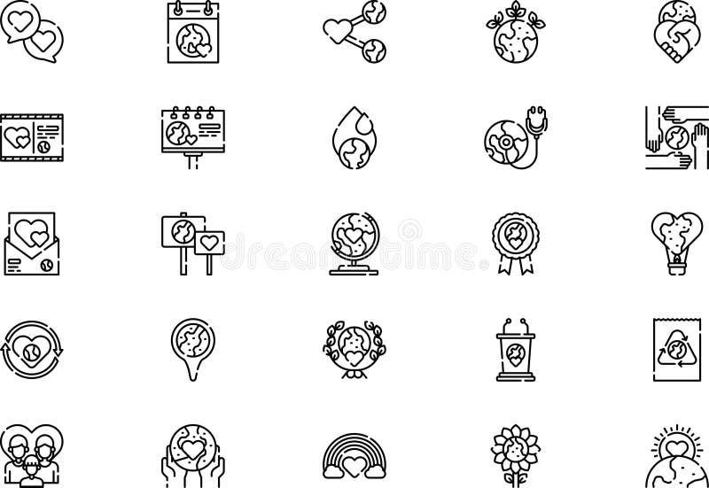 World Love Icons Collection is a Vector Illustration with Editable ...