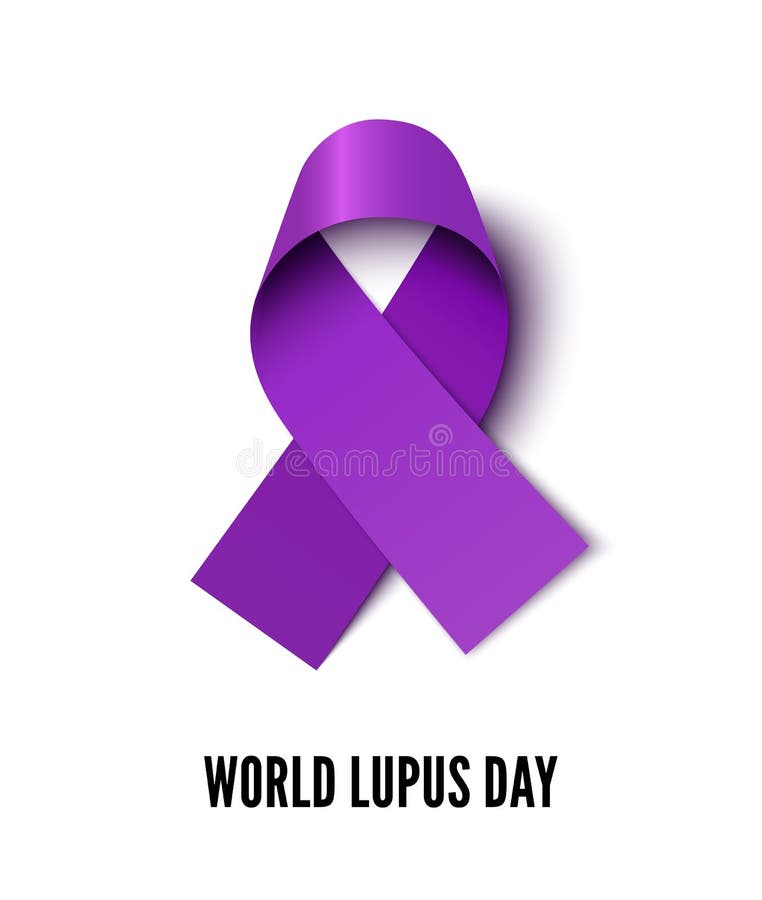 World Lupus Day Ribbon Vector Realistic Illustration Stock Vector