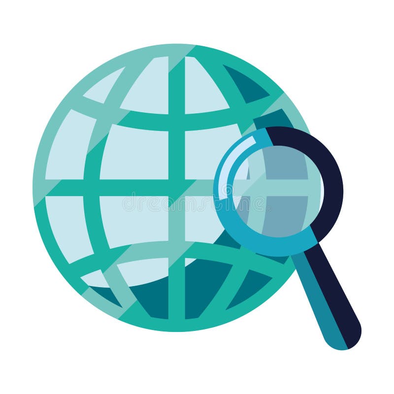 World magnifier analysis stock illustration. Illustration of strategy ...