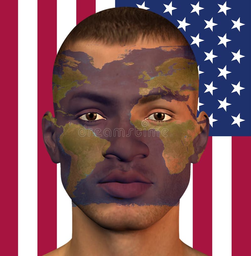 World Man USA stock illustration. Illustration of citizen - 25523962