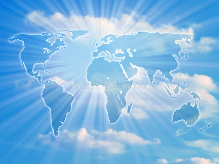 World Map Clouds Sky Stock Illustrations – 11,771 World Map Clouds Sky ...