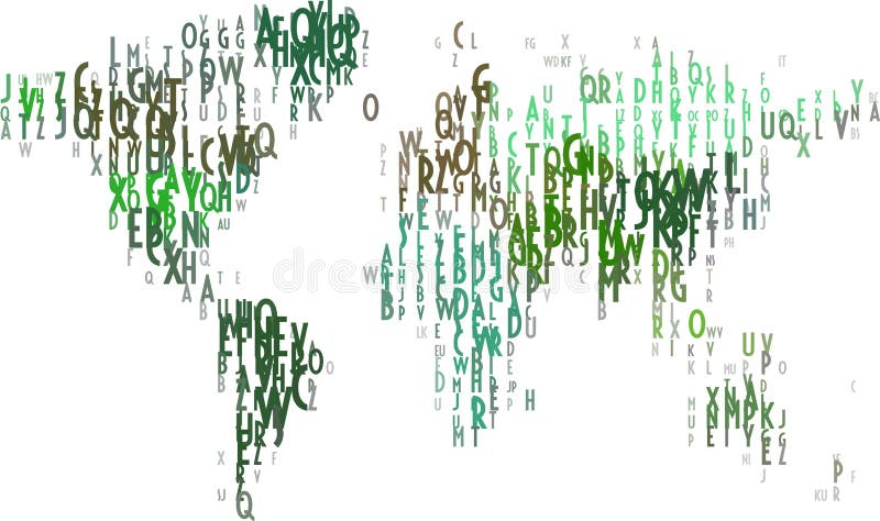 World Map stock illustration. Illustration of world, typographic - 1265686