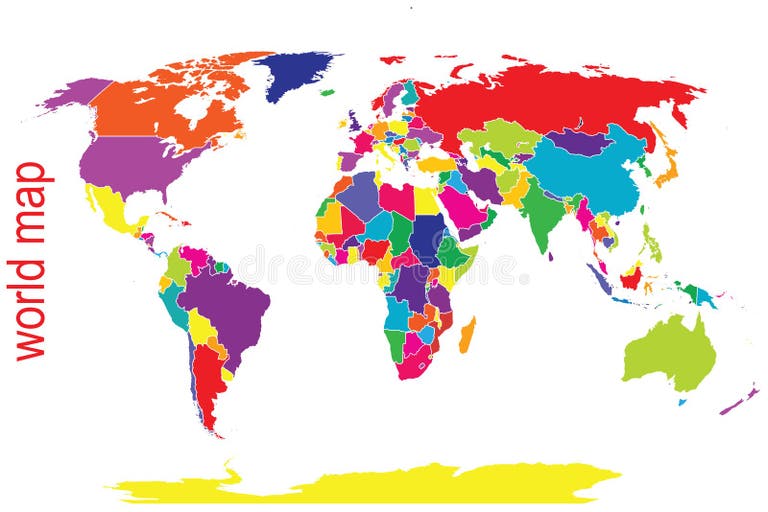 Multicolor World Map Stock Illustrations – 1,321 Multicolor World Map ...
