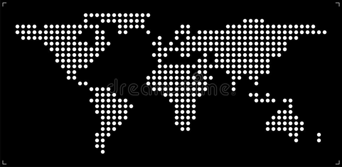 Dot Matrix World Map Stock Illustrations – 1,114 Dot Matrix World Map ...