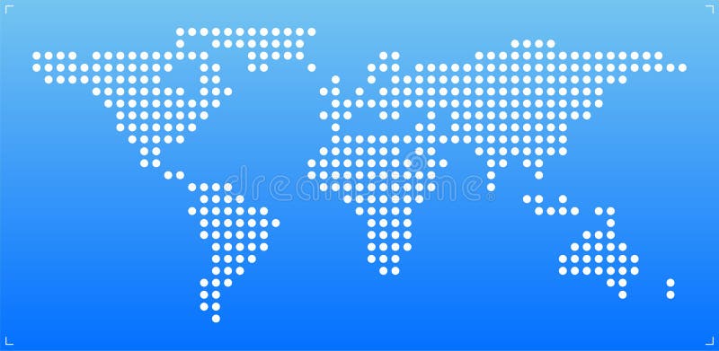 Dot matrix world map stock vector. Illustration of cartography - 539662