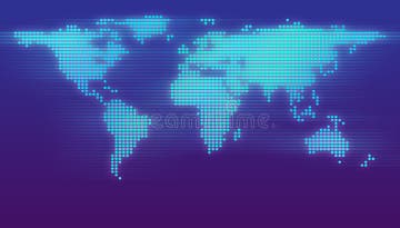 Dot Matrix World Map Stock Illustrations – 1,124 Dot Matrix World Map ...