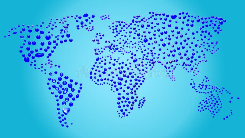Wet map of world stock illustration. Illustration of moisture - 3815219
