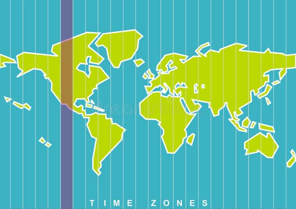 World Map Time Zones Stock Illustrations – 708 World Map Time Zones ...