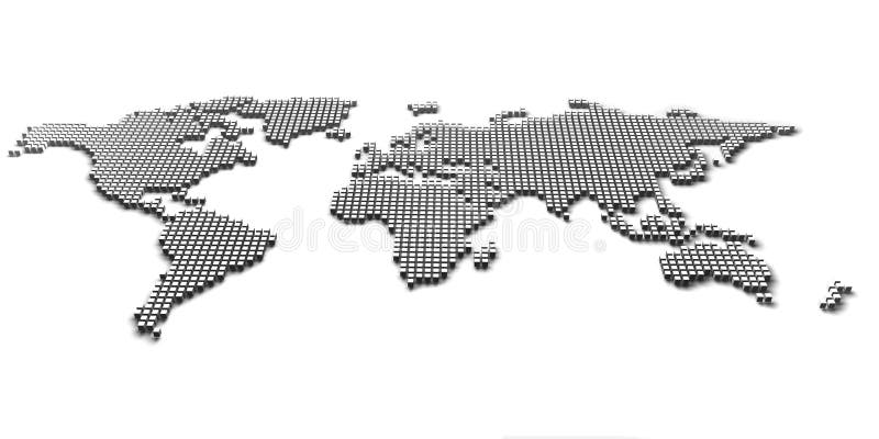 World Globe Map: Square - Puzzle Stock Vector - Illustration of america ...