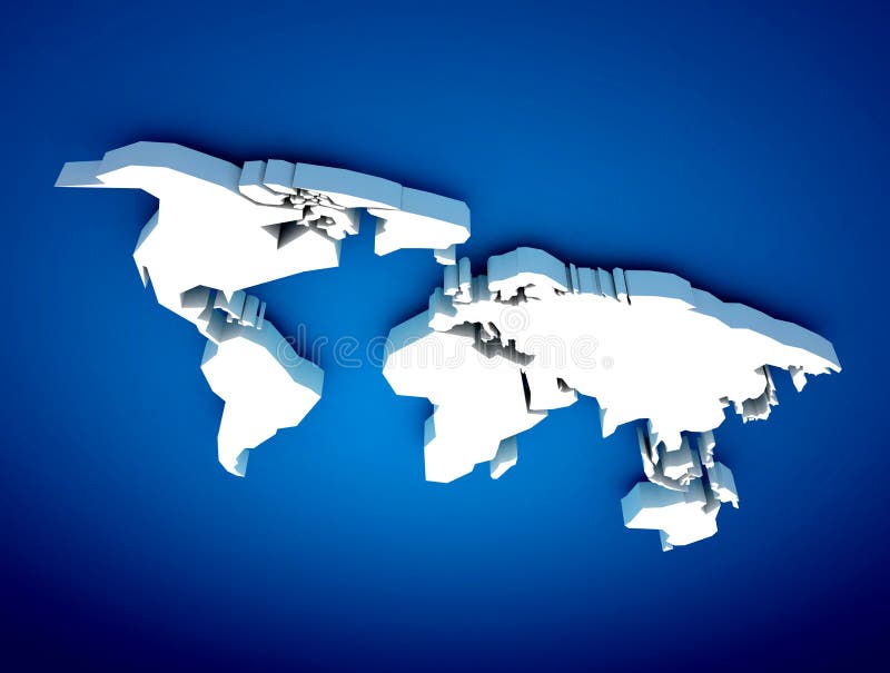 World map - 3d render stock illustration. Illustration of modern - 16425201