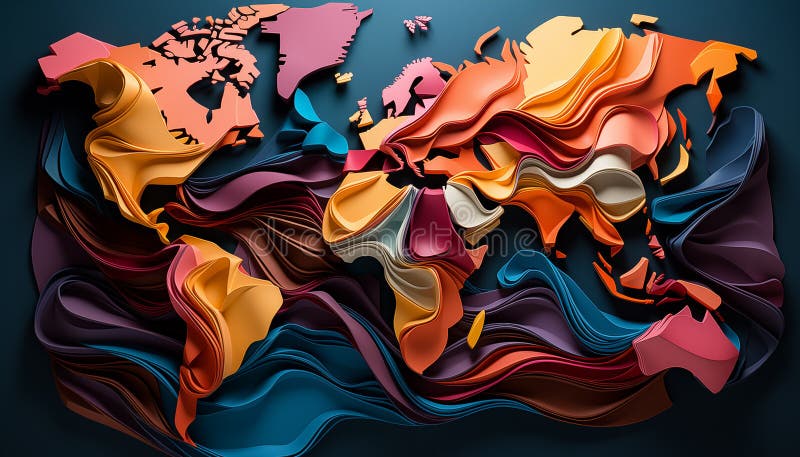 World Map - Abstract Background Stock Photo - Image of international ...