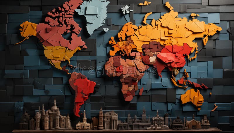 World Map - Abstract Background Stock Image - Image of cartography ...