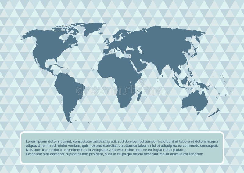 World Map on Abstract Background, Vector Illustration Stock Vector ...