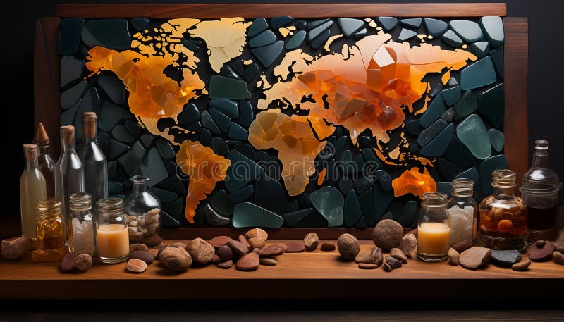 World Map - Abstract Background Stock Image - Image of cartography ...