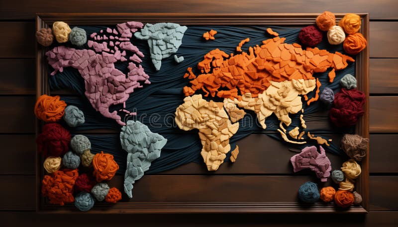 World Map - Abstract Background Stock Illustration - Illustration of ...