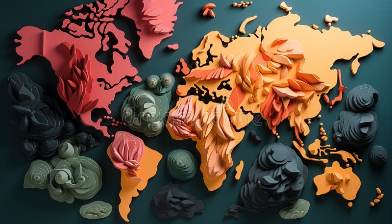 World Map - Abstract Background Stock Image - Image of geography ...