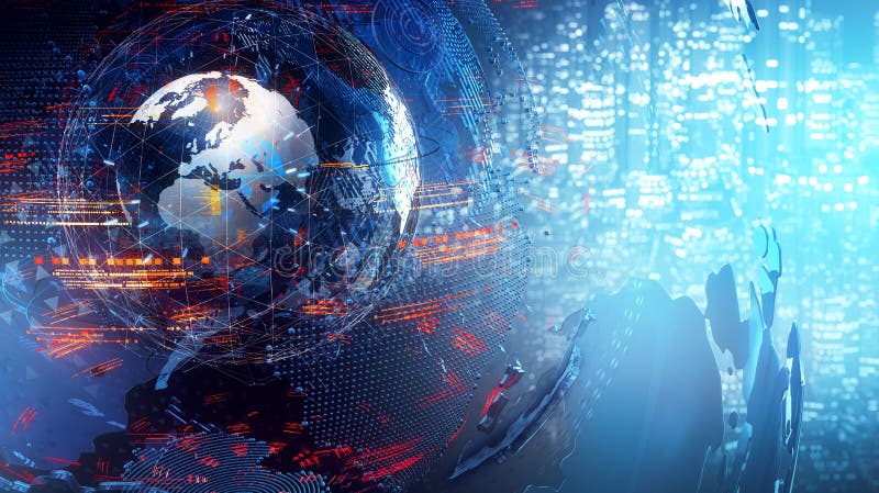 Abstract world stock illustration. Illustration of city - 17829516