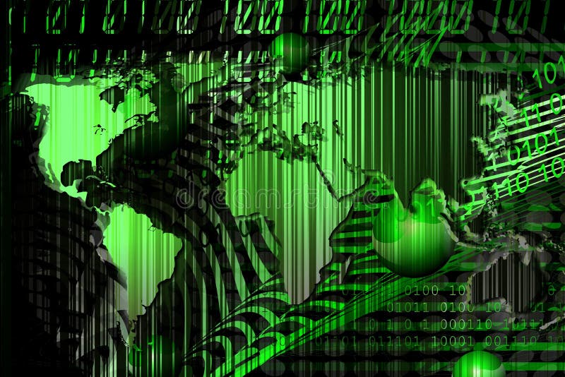 World Map Abstract Digital Background. Stock Illustration ...