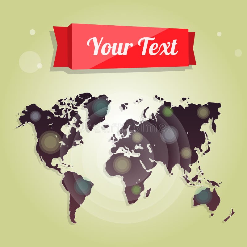 World Map for Advertising, Website, Design, Infographics. Vector ...