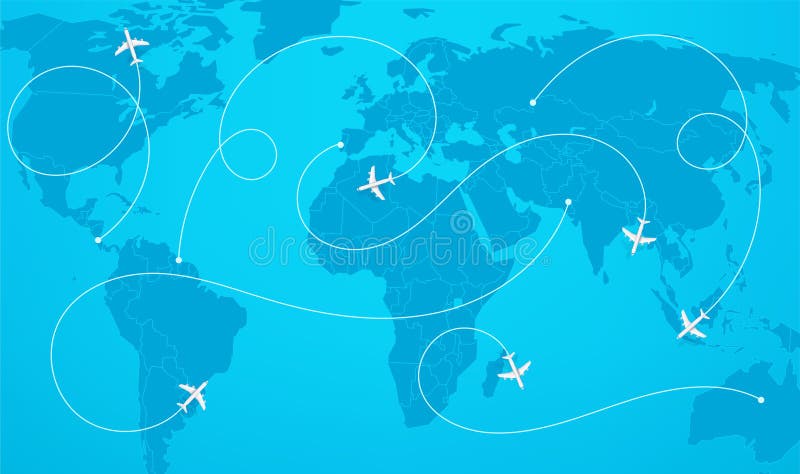 Earth Globe Flight Paths Stock Illustrations – 84 Earth Globe Flight ...