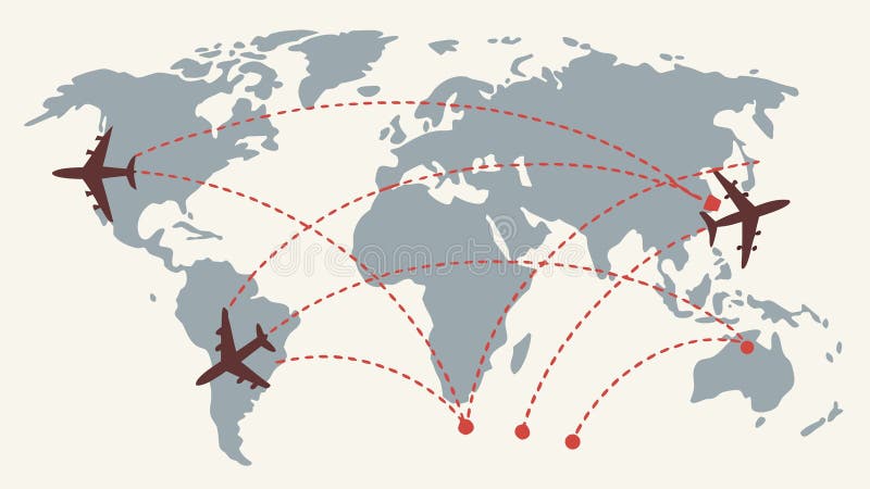 Interconnected Flight Paths Stock Illustrations – 59 Interconnected ...