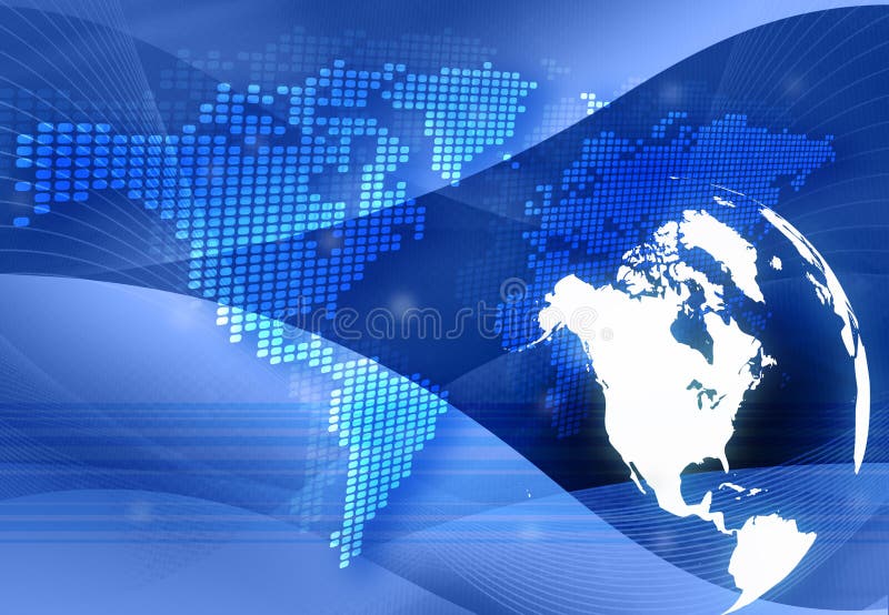 World map - America map stock illustration. Illustration of network ...