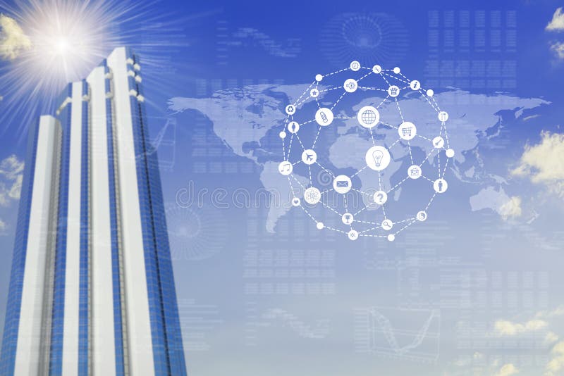 World Map Icons Skyscraper Stock Illustrations – 347 World Map Icons ...