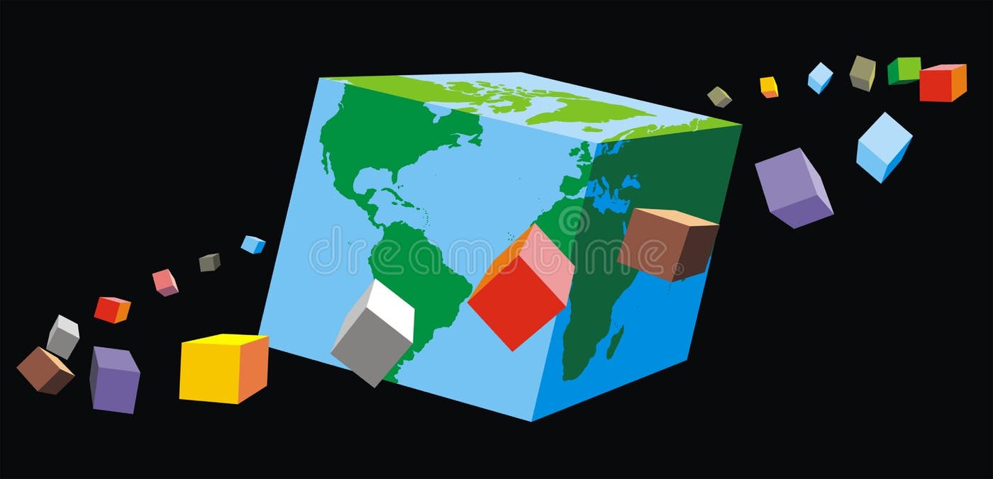 World Map As Cube Stock Illustrations – 48 World Map As Cube Stock ...