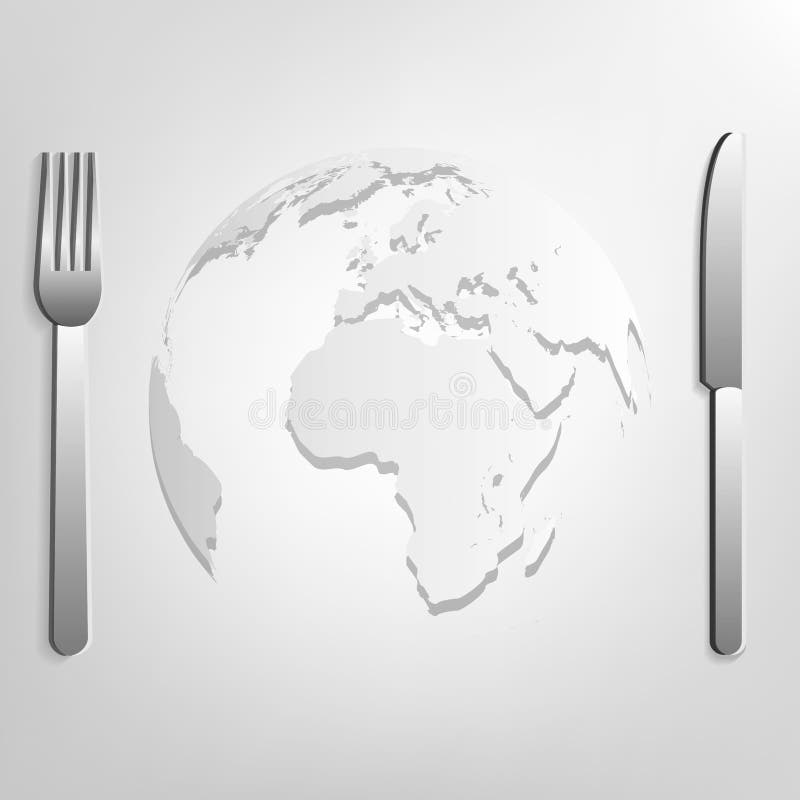 World map as plate stock vector. Illustration of food - 146968834