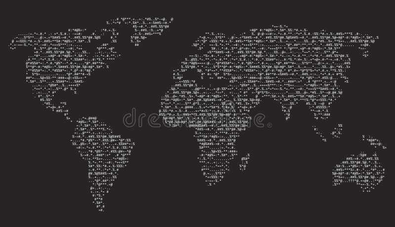 World map as source code stock vector. Illustration of world - 286045620