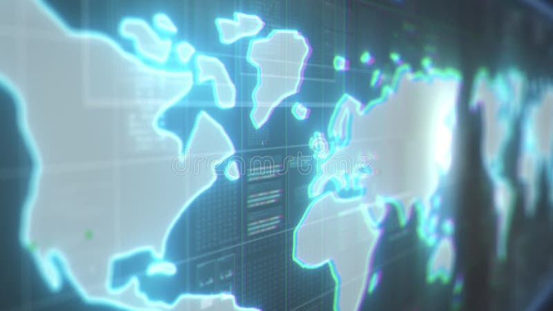 World Map Background Animation with Focus Shift Stock Video - Video of ...