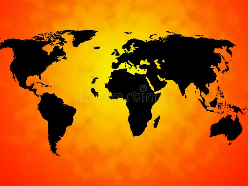 World Map Background Means International Oceans or Global Map Stock ...
