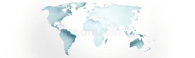 World Map Banner Concept. Detailed Flat Map of Continents. 3d Rendering ...