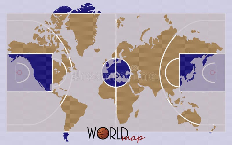 Basketball World Map Stock Illustrations – 365 Basketball World Map ...