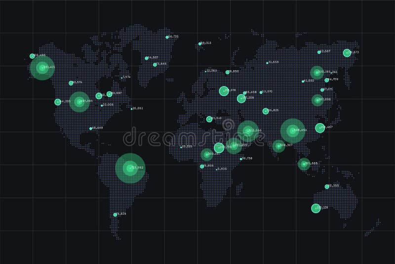 World Map Big Data Visualization. Abstract Data on Map. Global Activity ... World Map Big Data Visualization. Abstract Data on Map. Global Activity ...