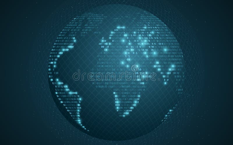 Abstract Planet Earth with Flying Triangles. World Map. Blue Lights ... Abstract Planet Earth with Flying Triangles. World Map. Blue Lights ...