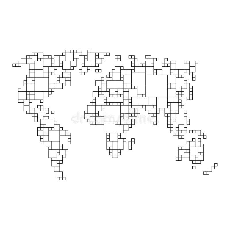 Square Map Of The World - Map